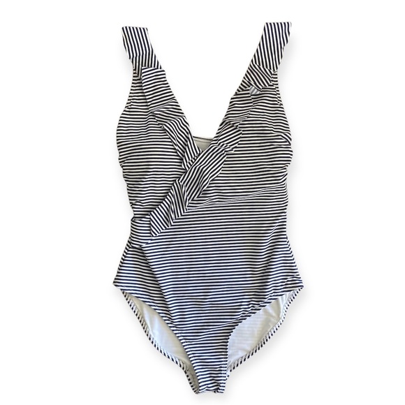 Nip Tuck Swim Swim Nip Tuck Swim Onepiece Striped Swimsuit Bathing Suit Womens 6 Blue White